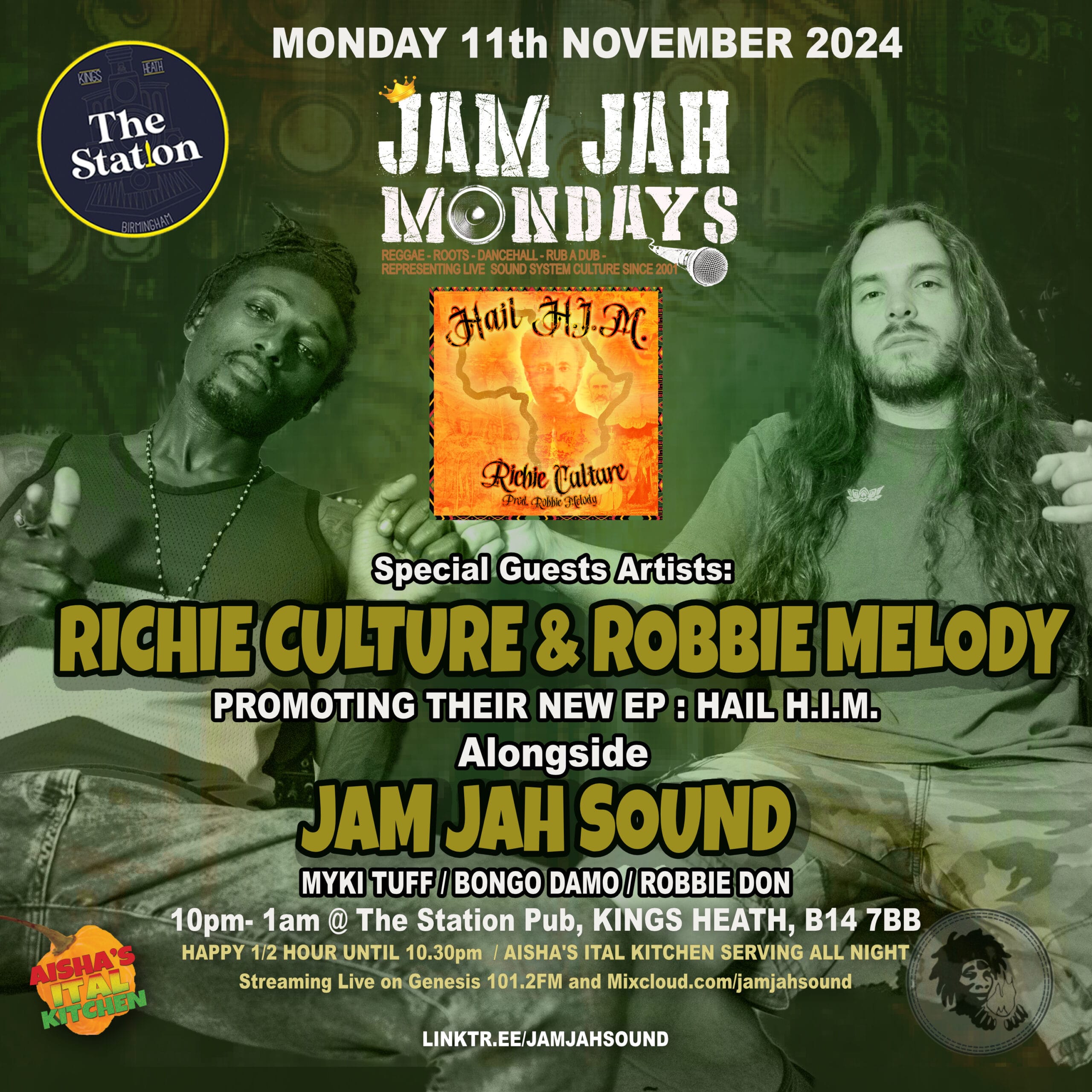 Events from 4 November – 11 November – Jam Jah Sound